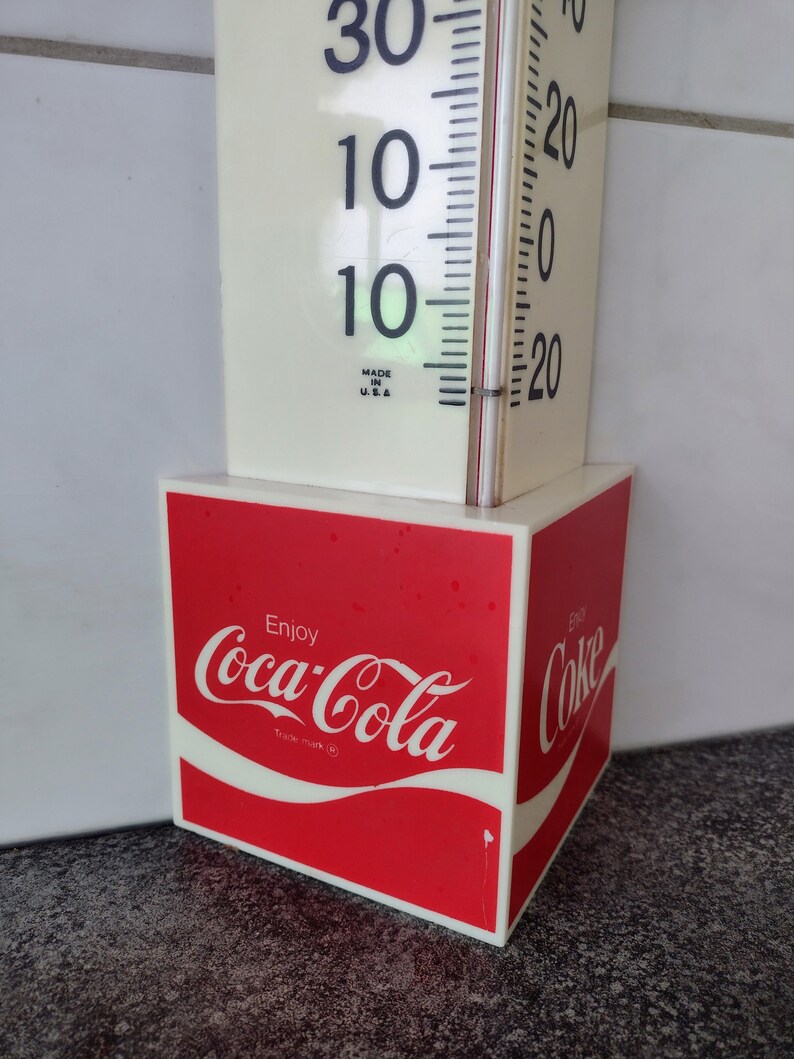 Coca Cola Thermometer Corner Vintage Good Working Condition - Etsy