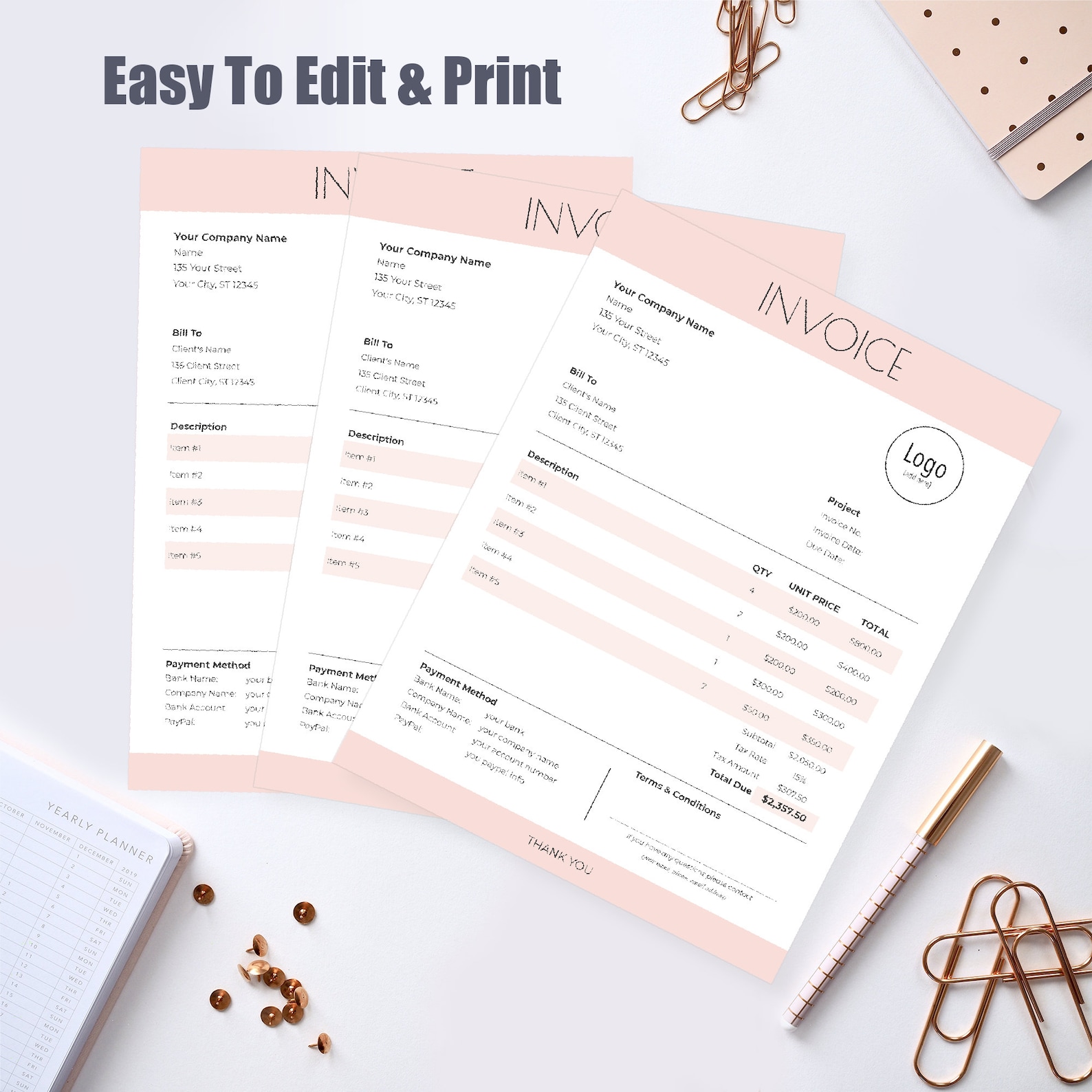 Invoice Bundle Spreadsheet, Editable Invoice Tracker, Google Sheets ...