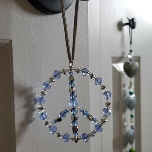 Peace Sign Ornament/beaded Peace Sign Holiday Ornament/christmas Peace ...