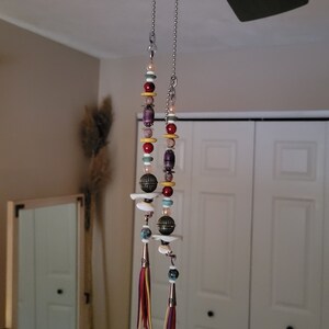 Beaded Ceiling Fan Chain Pulls/boho Light Pulls/vintage Vibe Ceiling ...