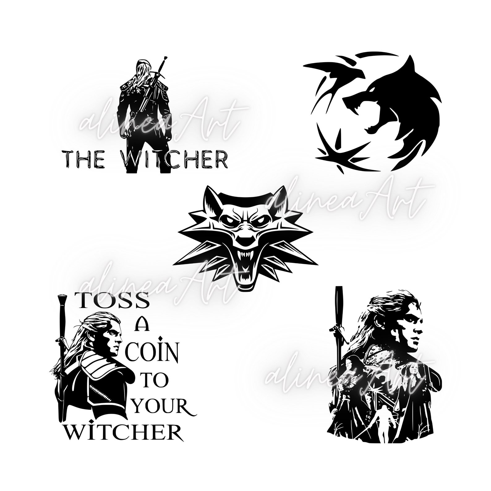 The Witcher SVG Bundle Svg Png Pdf Eps Dxf SVG Cricut | Etsy