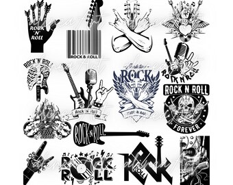 Rock Music Dxf - Etsy