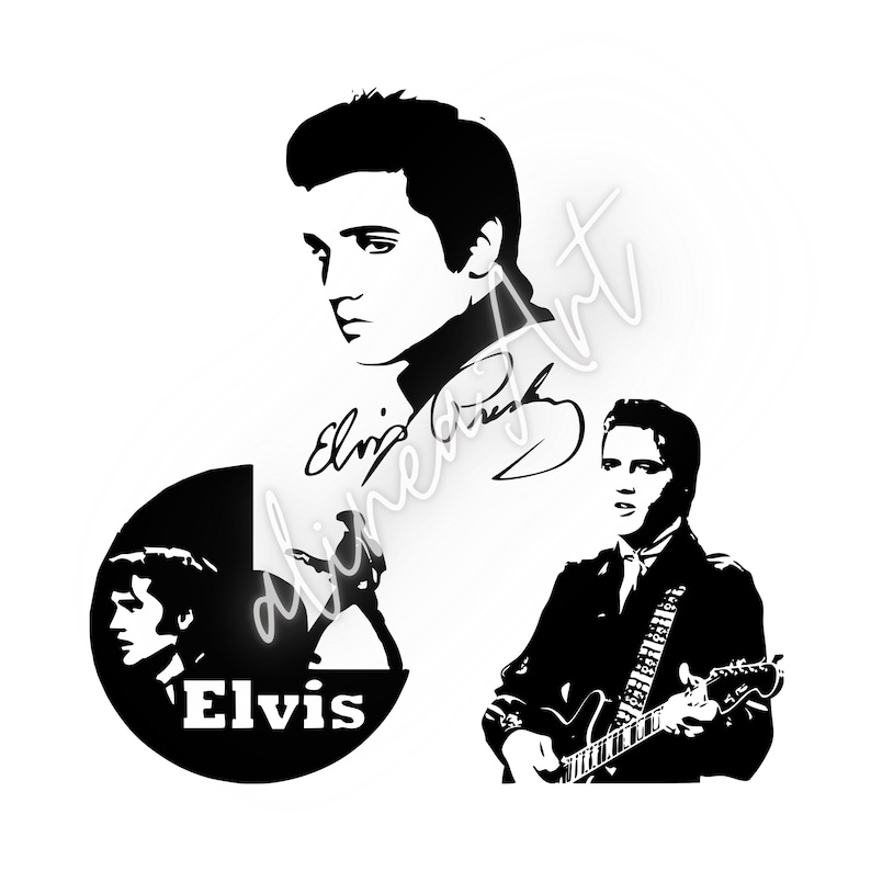 Elvis Presley Svg Bundle The King Of Rock N Roll Svg Svg Etsy Canada