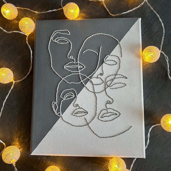 Embroidery on Canvas - Etsy