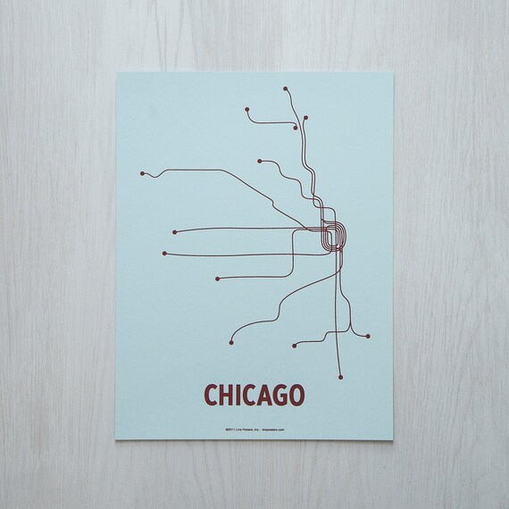 Prints Screenprints Chicago Mass Transit Art Screen Print Poster Steel ...