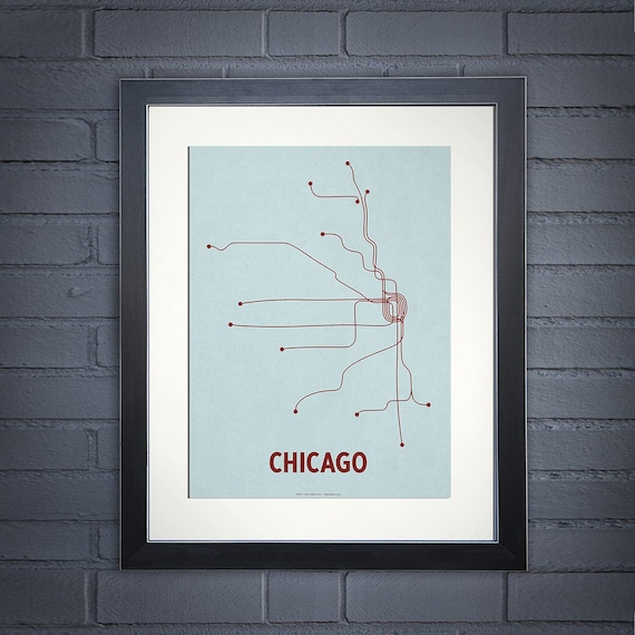 Prints Screenprints Chicago Mass Transit Art Screen Print Poster Steel ...