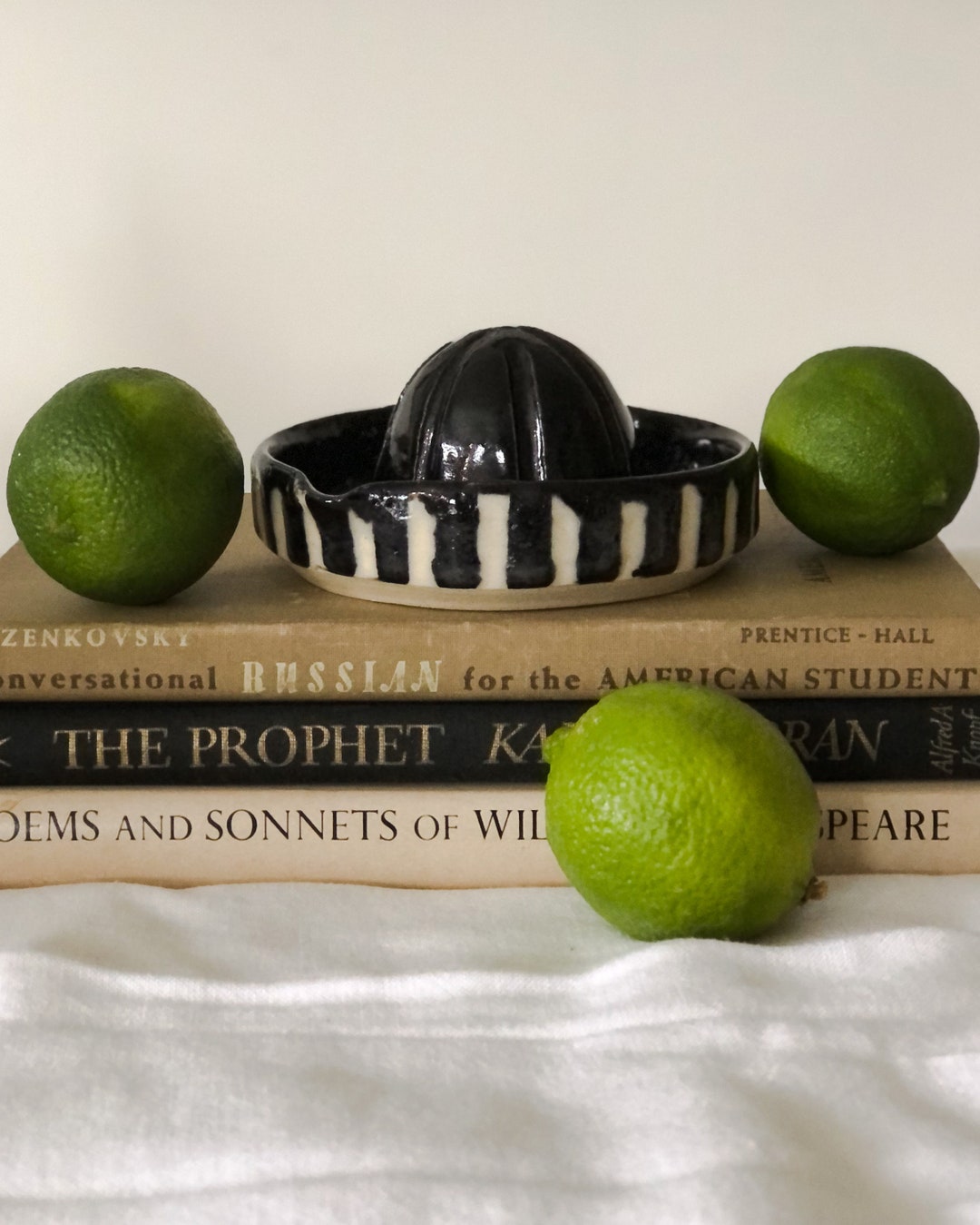 Handmade Striped Ceramic Juicer - Handmade Ceramic Pottery Juicer ...