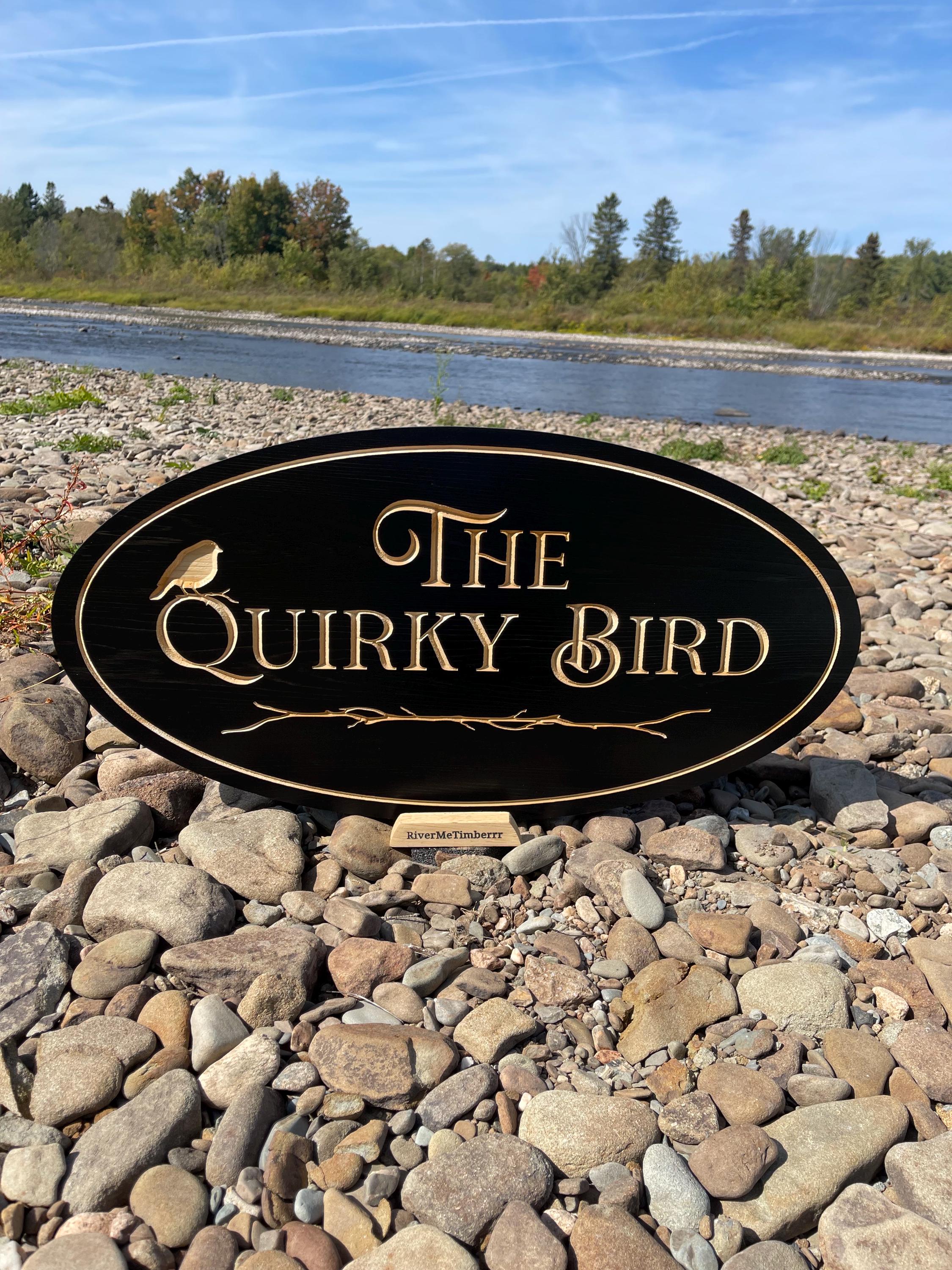 Custom DOUBLE SIDED Outdoor Sign | Oval Shape | Engraved Wood Sign ...