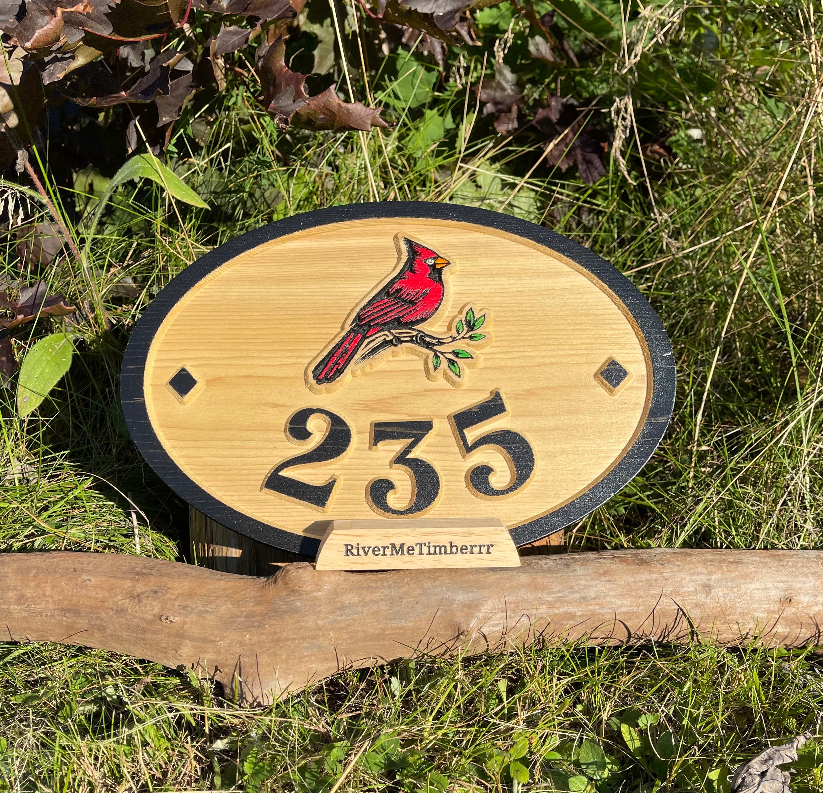 Custom Outdoor Address Sign | Engraved Wood Sign | Dimensional Design ...