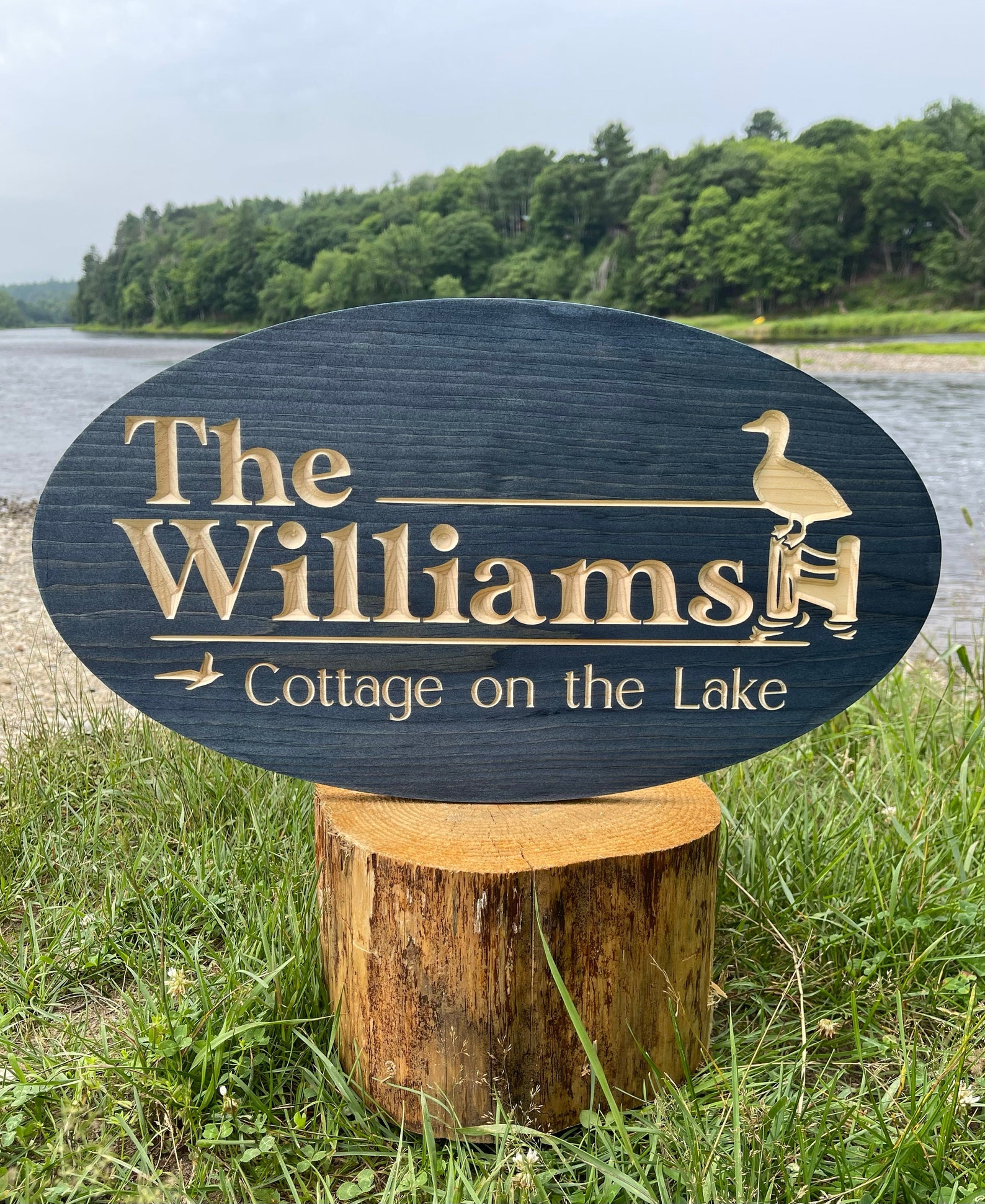 Custom Outdoor Sign | Oval Shape | Engraved Wood Sign | Pine | Address ...