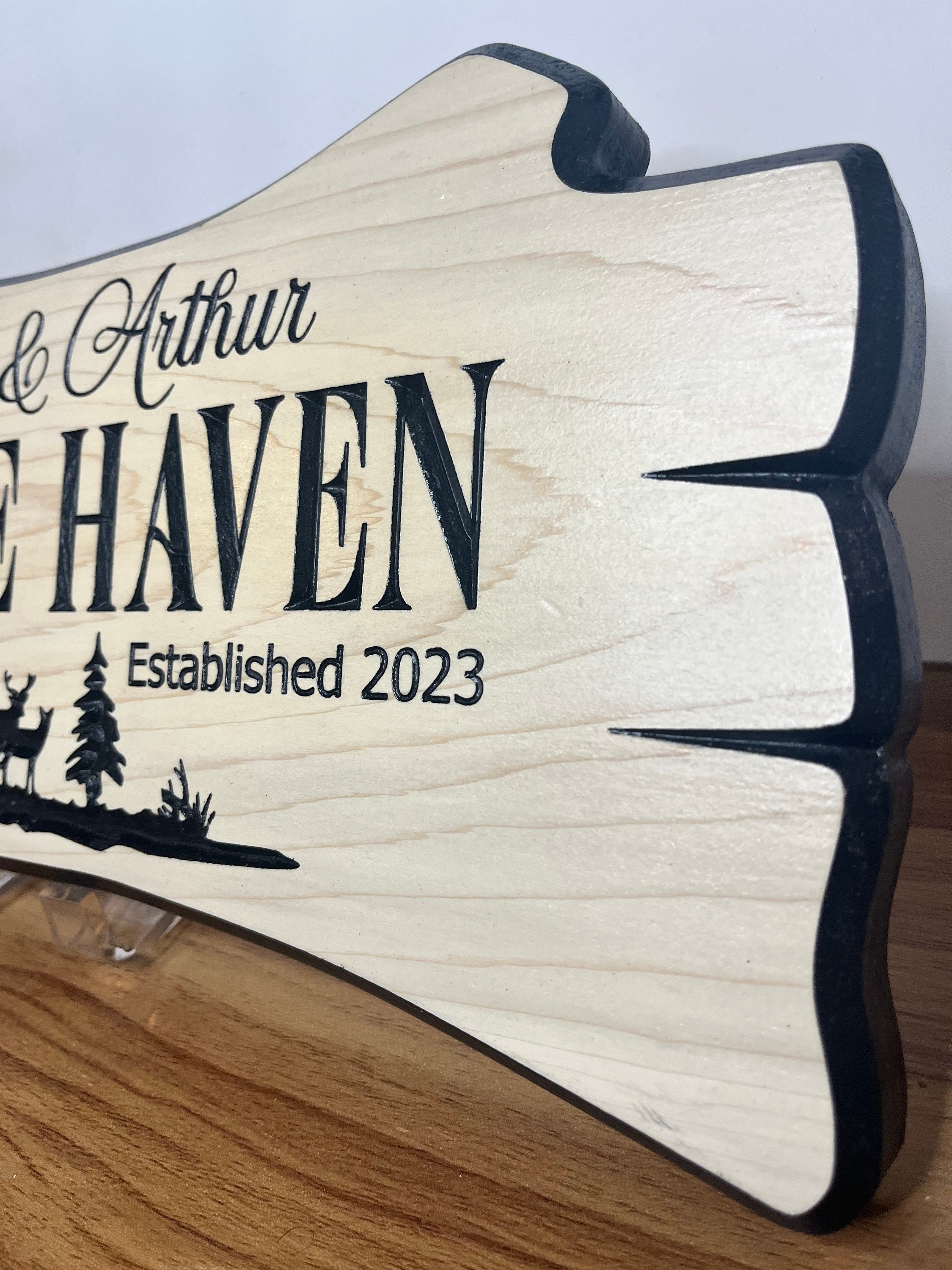 Custom Outdoor Welcome Sign | Engraved Wood Sign | Eastern White Cedar ...