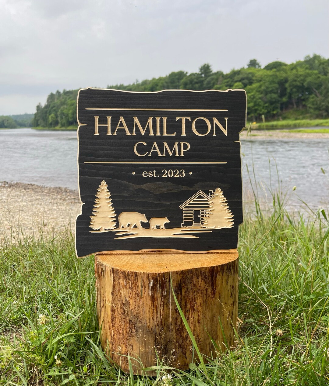 Custom Outdoor Family Sign | Engraved Wood Sign | Driftwood Design ...