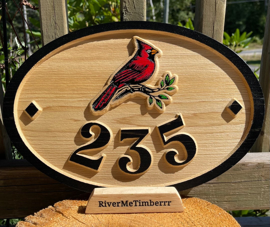 Custom Outdoor Address Sign | Engraved Wood Sign | Dimensional Design ...