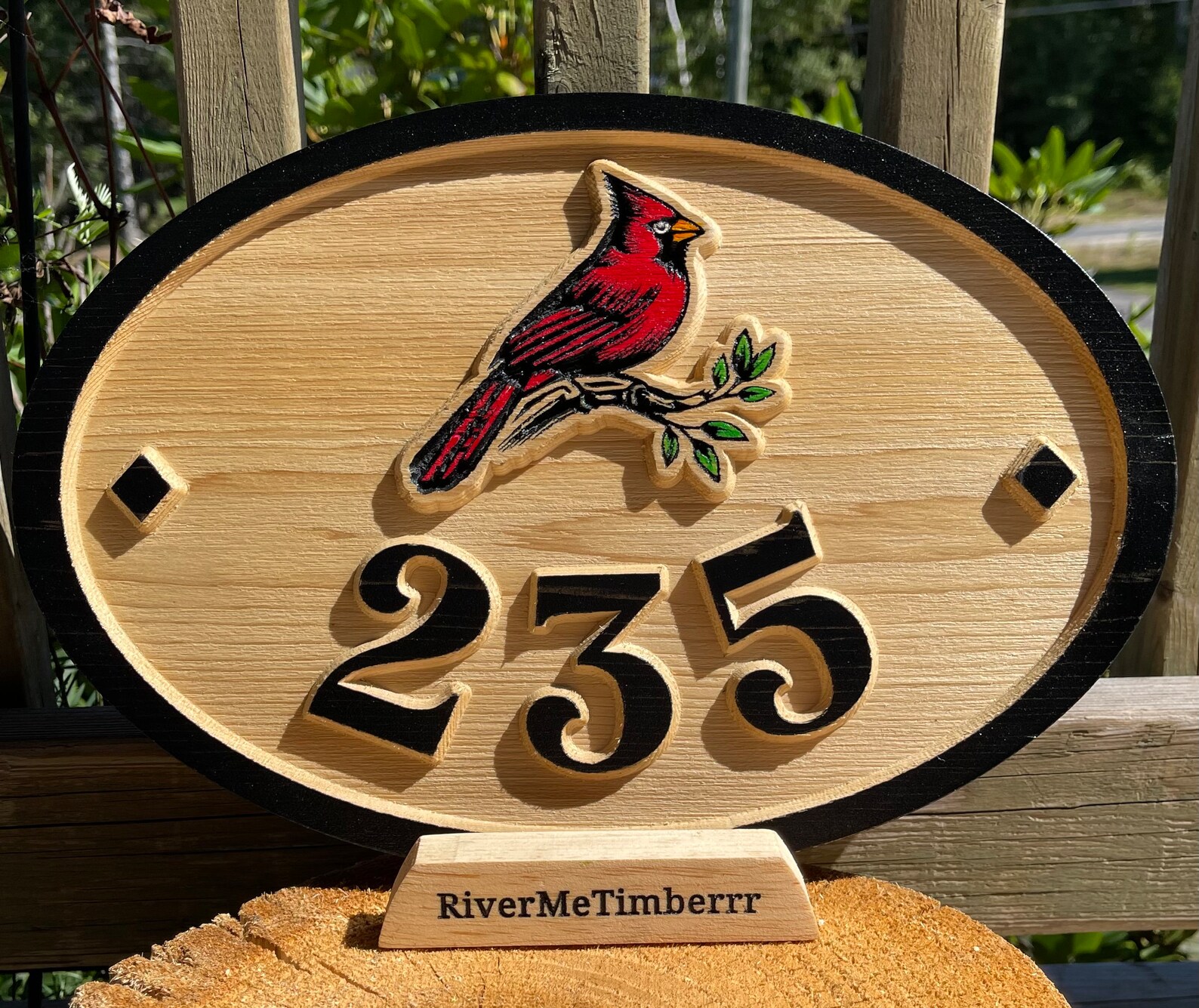 Custom Outdoor Address Sign | Engraved Wood Sign | Dimensional Design ...
