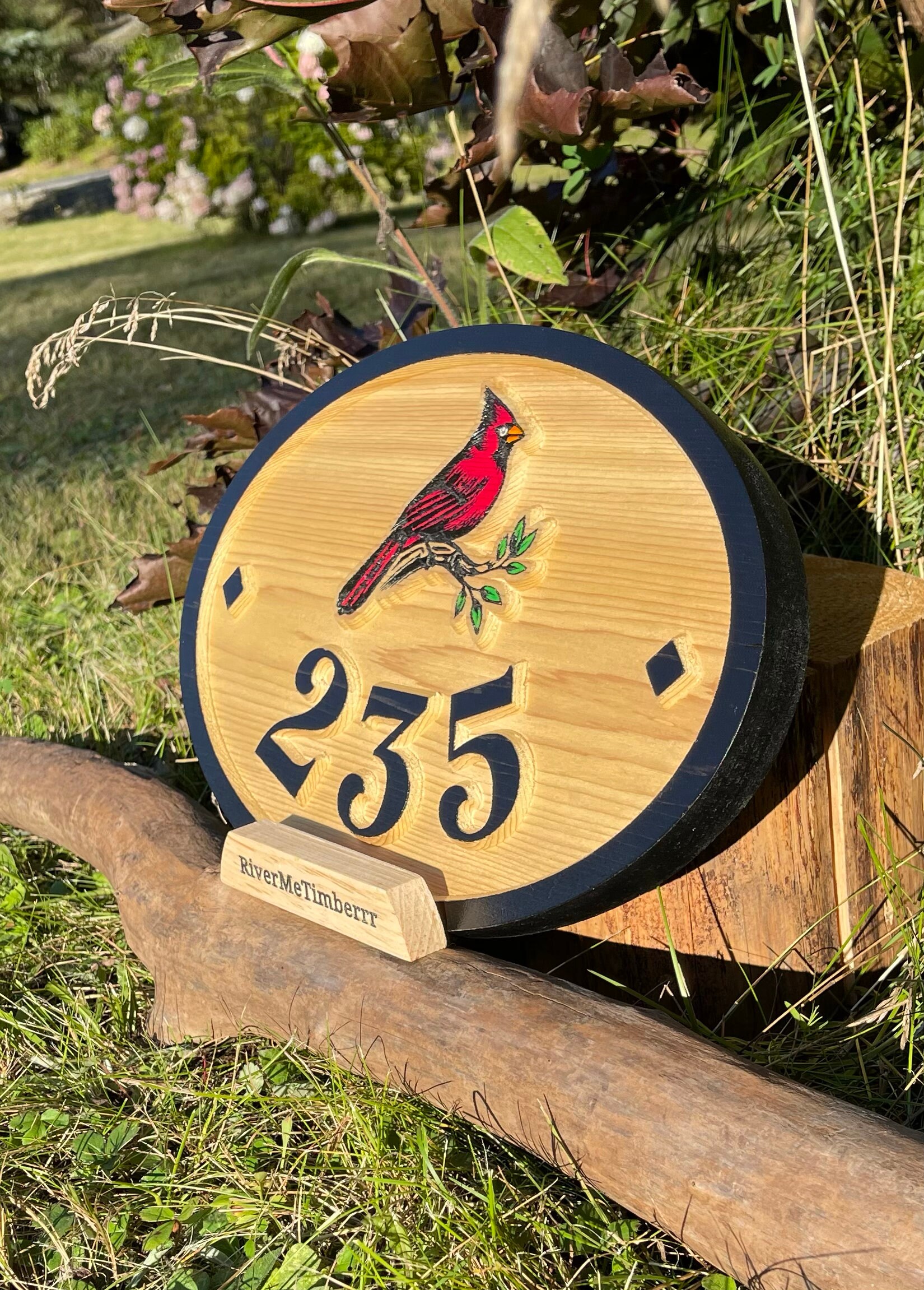 Custom Outdoor Address Sign | Engraved Wood Sign | Dimensional Design ...