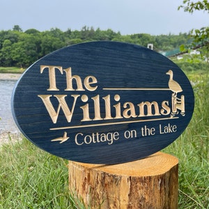 Custom Outdoor Sign | Oval Shape | Engraved Wood Sign | Pine | Address ...