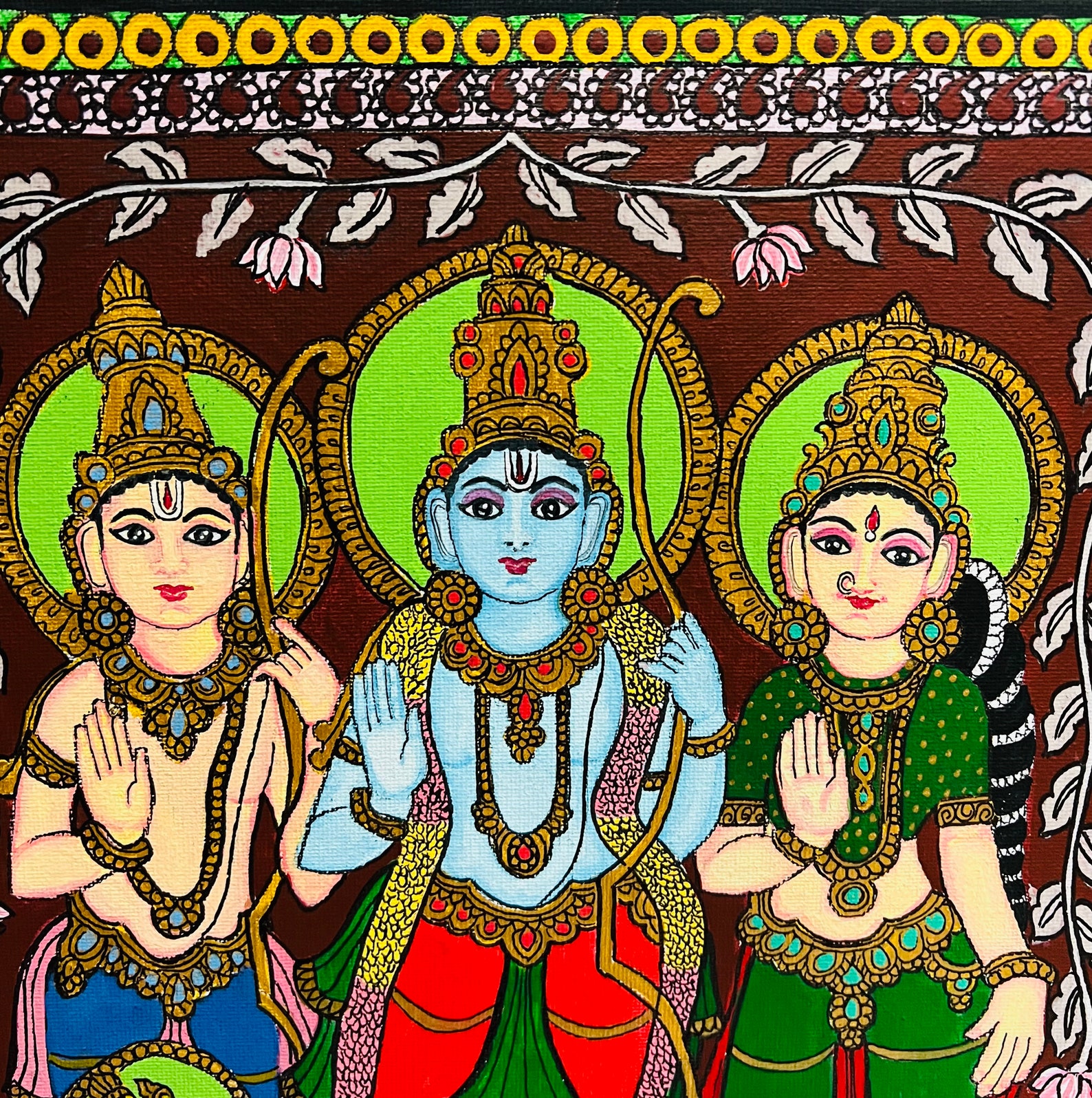 Lord Rama Darbar Kalamkari Painting - Etsy