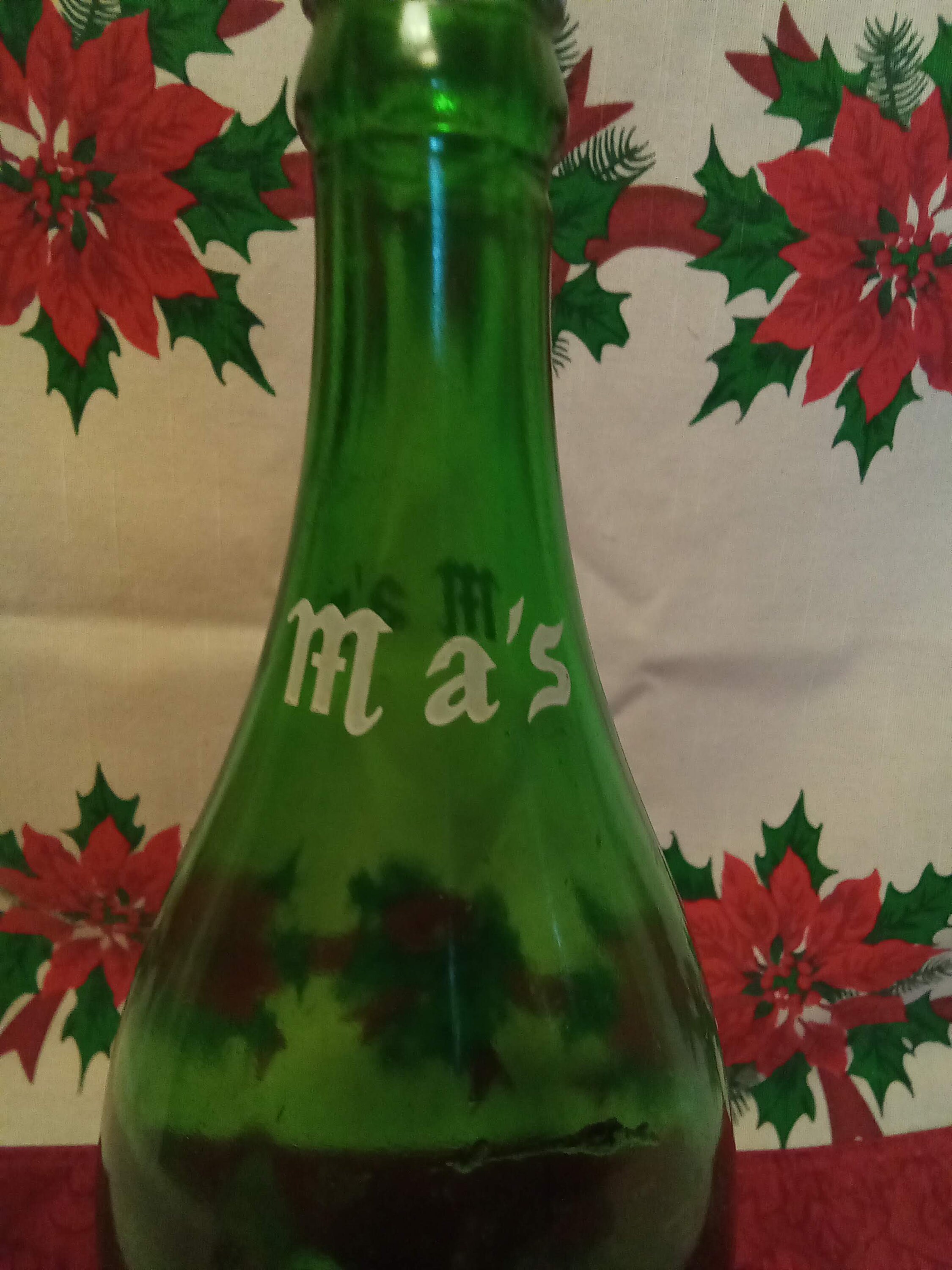 Vintage Large Green Ma's Soda Bottle - Etsy