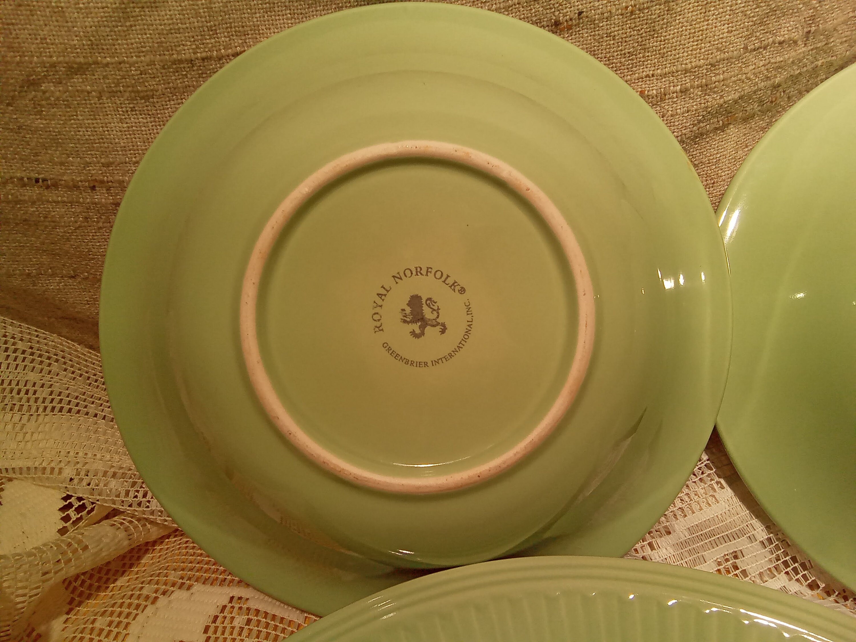 Royal Norfolk Vintage Green 3 Piece Lot Dinnerware - Etsy