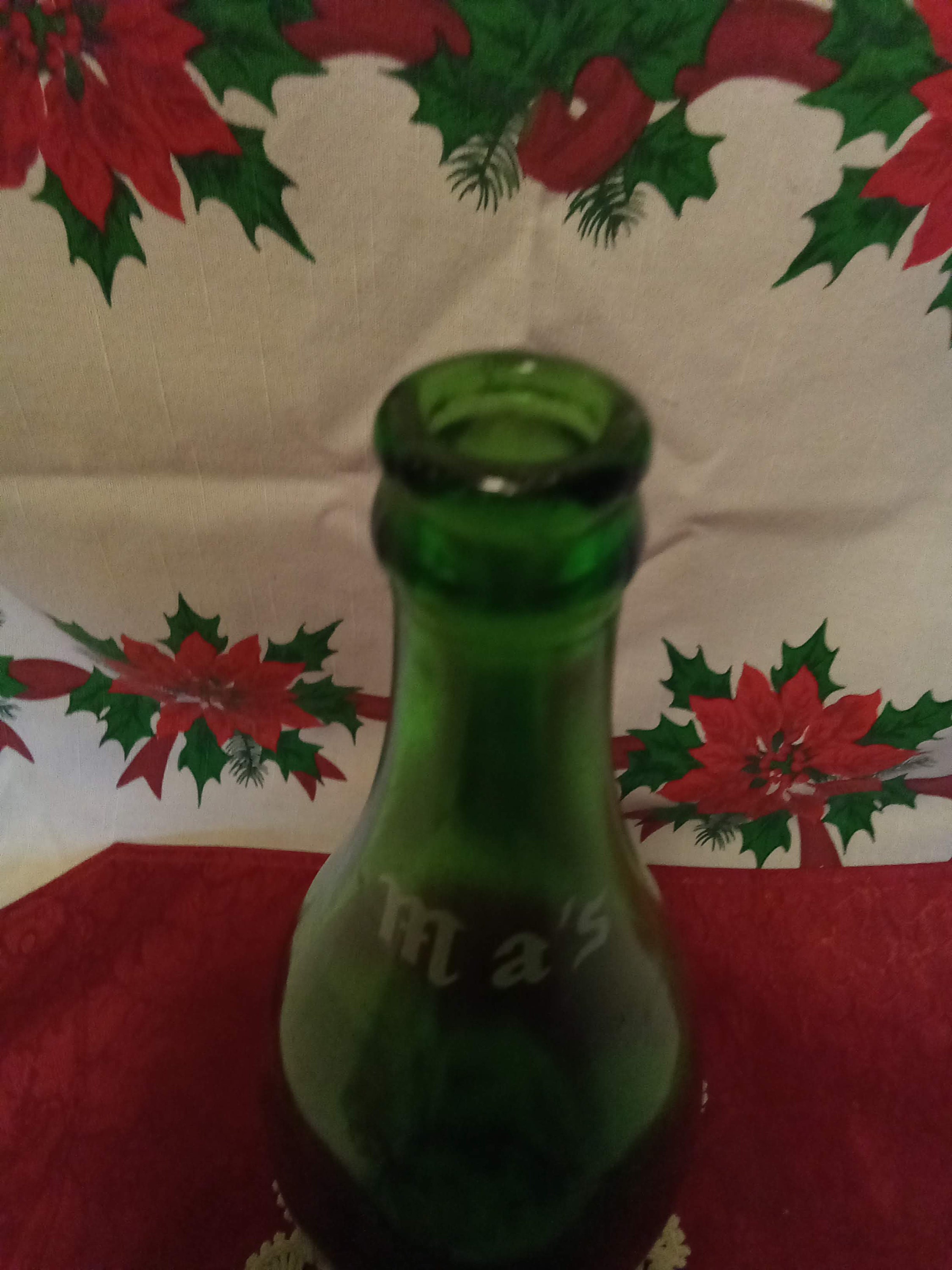 Vintage Large Green Ma's Soda Bottle - Etsy