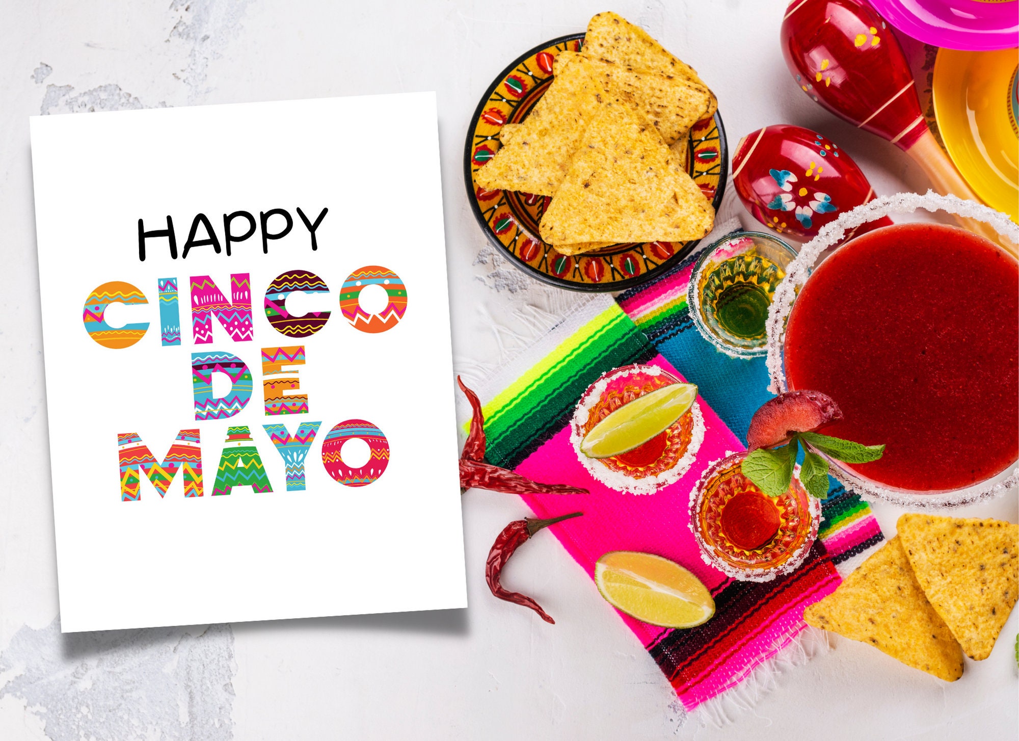 Cinco De Mayo Print | Digital Download | Party Decor | Printable Art ...