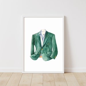 Masters Wall Decor | Golf Print | Masters Jacket | Masters Tournament ...