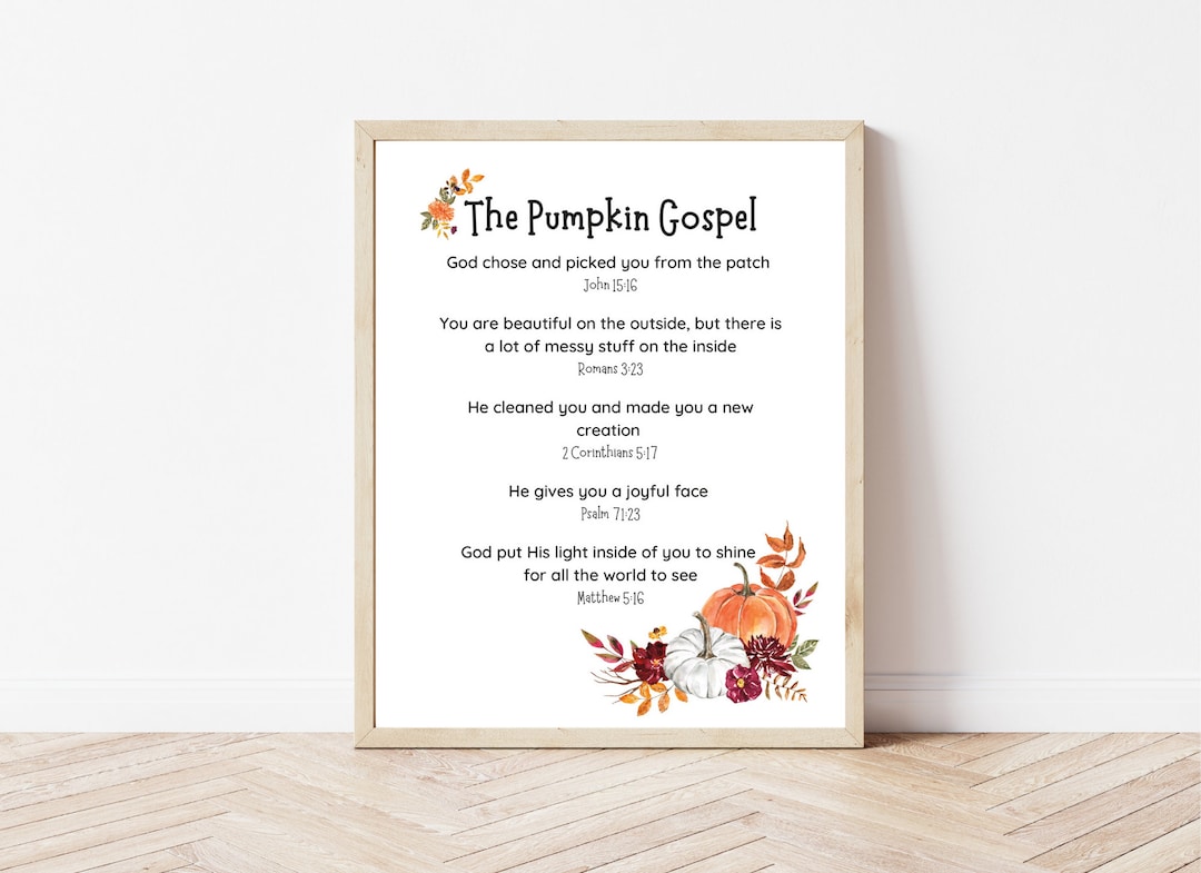 The Pumpkin Gospel Christian Halloween Holy Halloween Pumpkin Carving ...