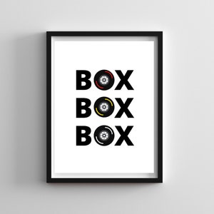 Boxboxbox Formula 1 Print | F1 Digital Download | F1 Racing | Box Box ...