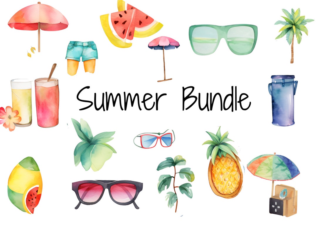 Pool Party Clipart, Summer Party Clipart, Beach Party Clipart, Summer ...