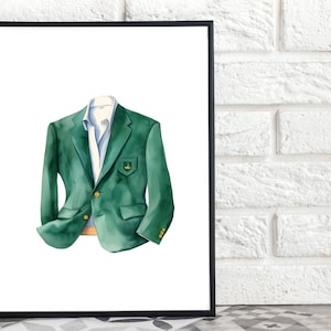 Masters Wall Decor | Golf Print | Masters Jacket | Masters Tournament ...