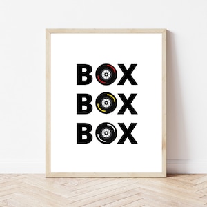 Boxboxbox Formula 1 Print | F1 Digital Download | F1 Racing | Box Box ...