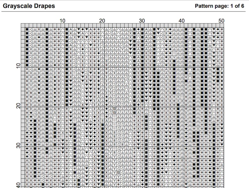 Embroidery Pattern - Greyscale, Black and White Geometric Abstract Art ...