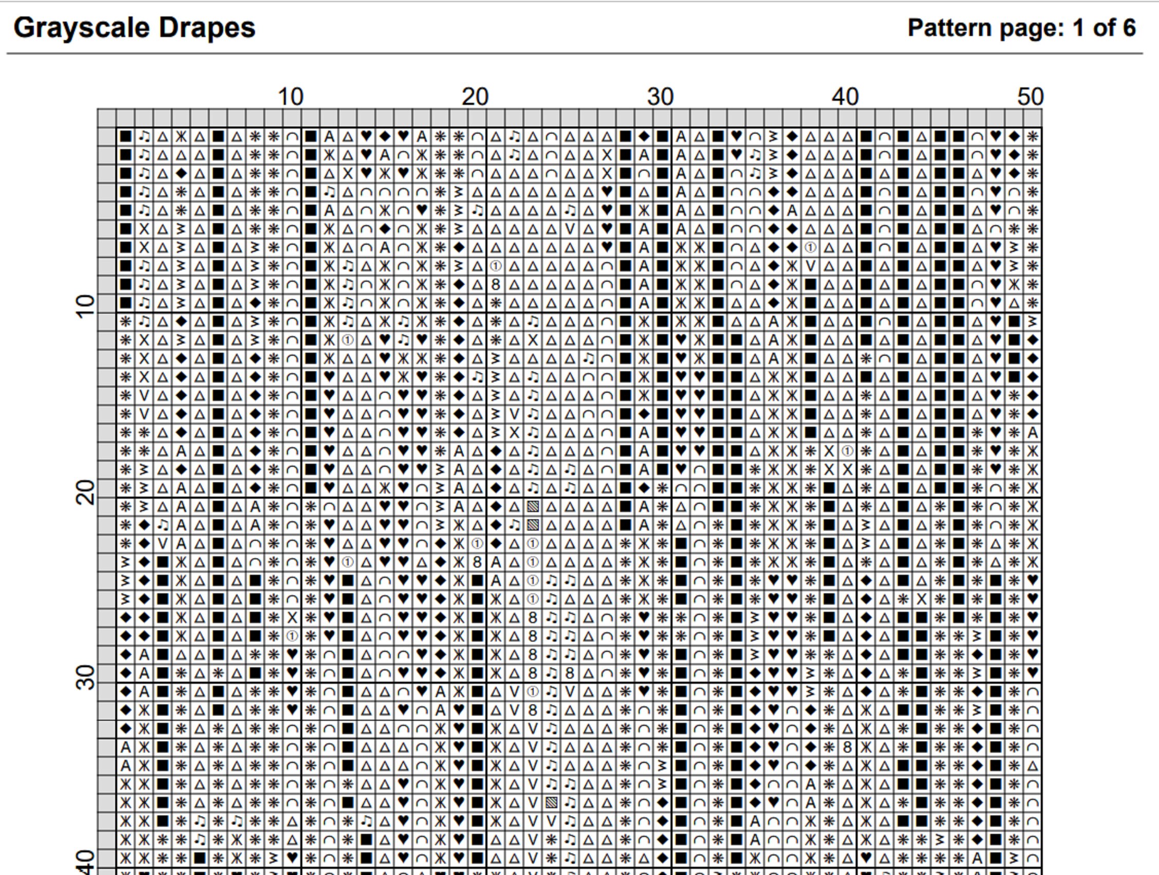 Embroidery Pattern - Greyscale, Black and White Geometric Abstract Art ...