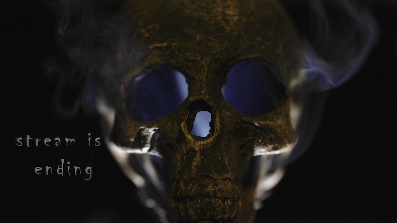 Animated Stream Screens, Spooky Skull Halloween, Offline, Starting ...