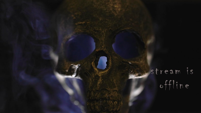 Animated Stream Screens, Spooky Skull Halloween, Offline, Starting ...