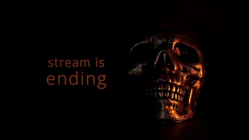 Animated Stream Screens, Spooky Skull Halloween, Offline, Starting ...