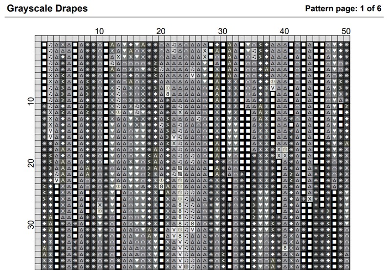 Embroidery Pattern - Greyscale, Black and White Geometric Abstract Art ...