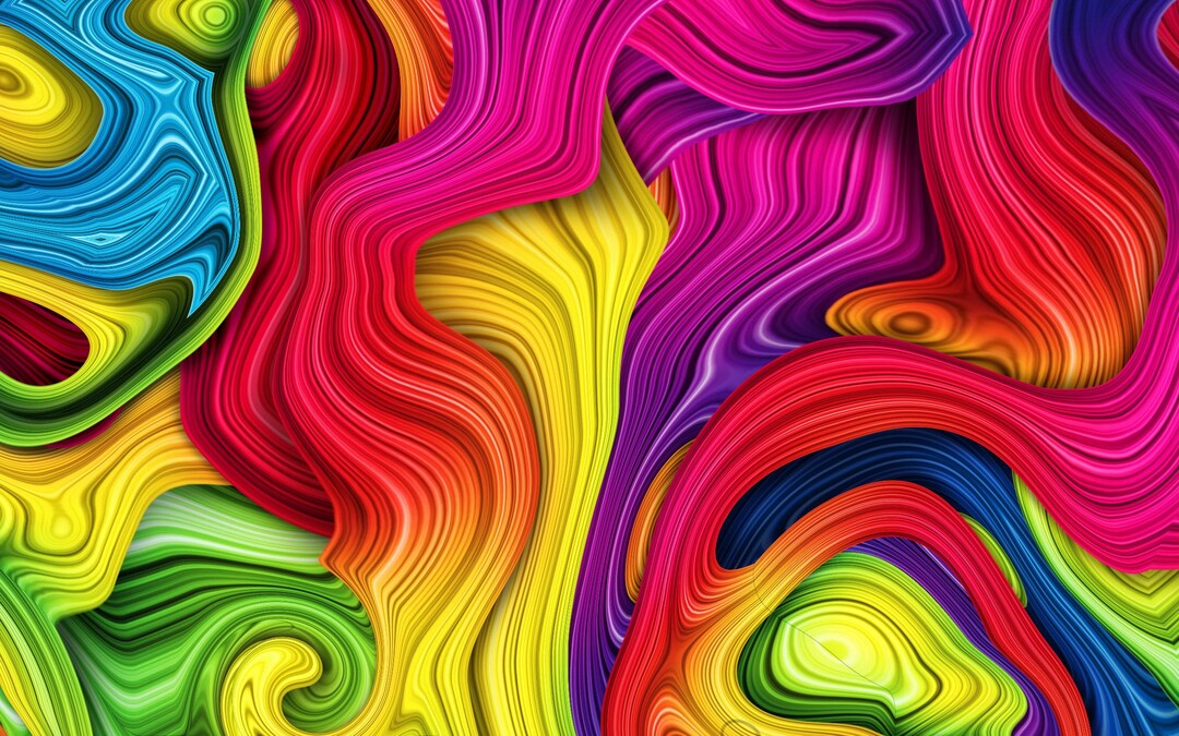 Embroidery Pattern - Geometric Abstract Art- Bright Waves, Cross Stitch ...