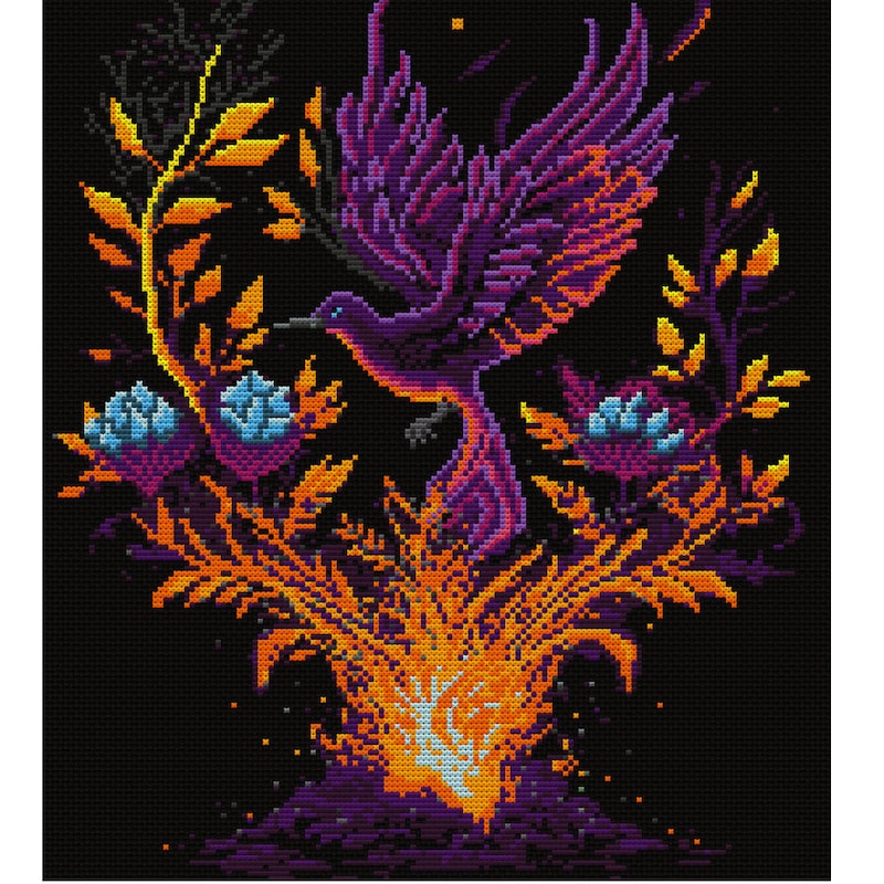 Phoenix Cross Stitch - Etsy