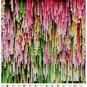 Embroidery Pattern - Geometric Abstract Art- Bright Floral, Cross ...