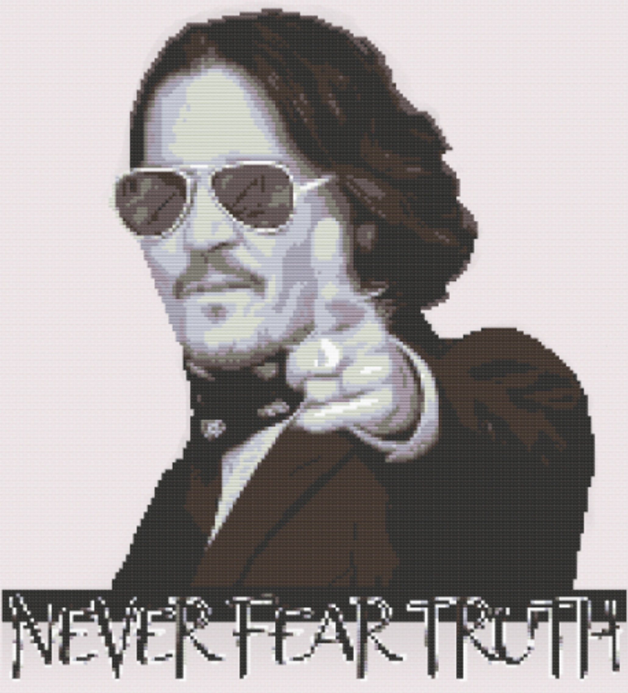 Embroidery Pattern - Johnny Depp - Never Fear Truth - Cross Stitch PDF ...