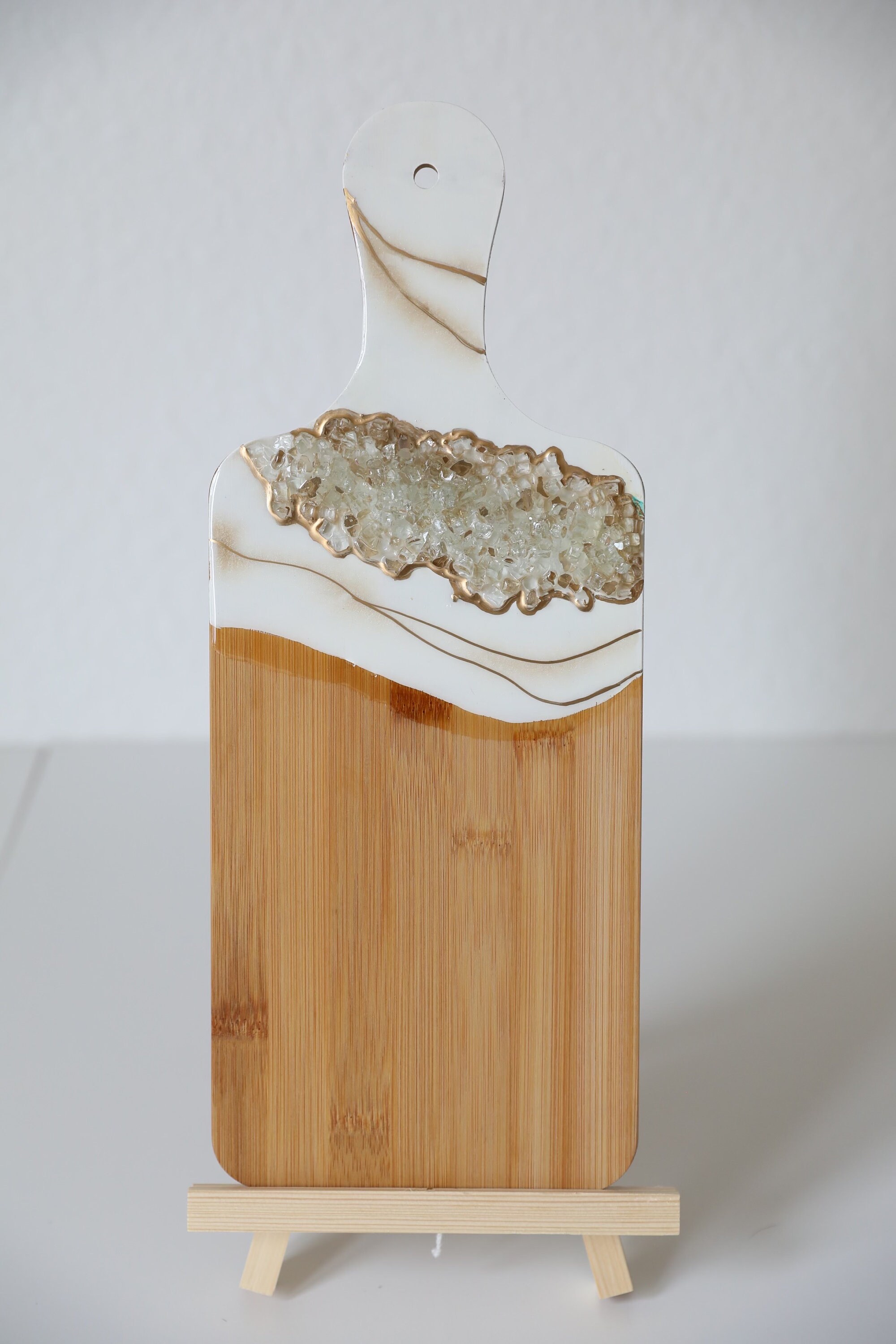 Charcuterie Cutting Board - Serving Board - Geode - Crystal - Glass ...