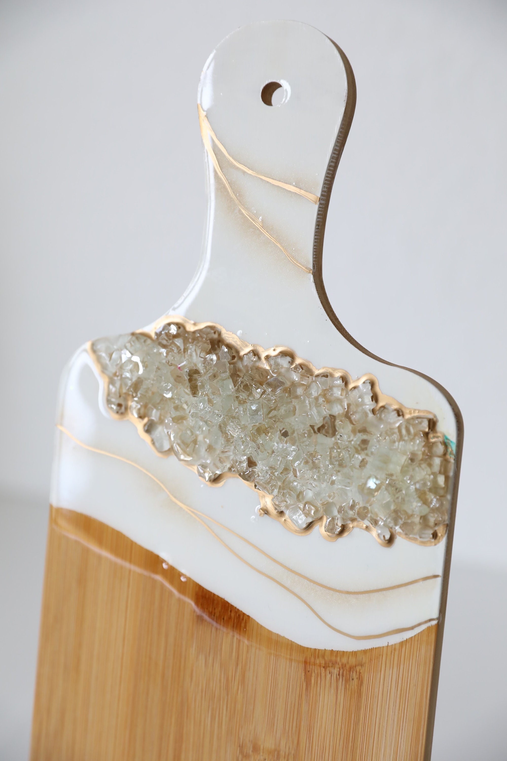Charcuterie Cutting Board - Serving Board - Geode - Crystal - Glass ...