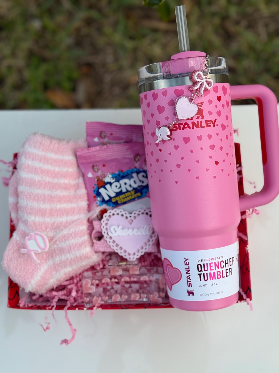 Stanley Sweet Hearts PINK Blank or Personalized Stanley Tumbler Set 30 ...