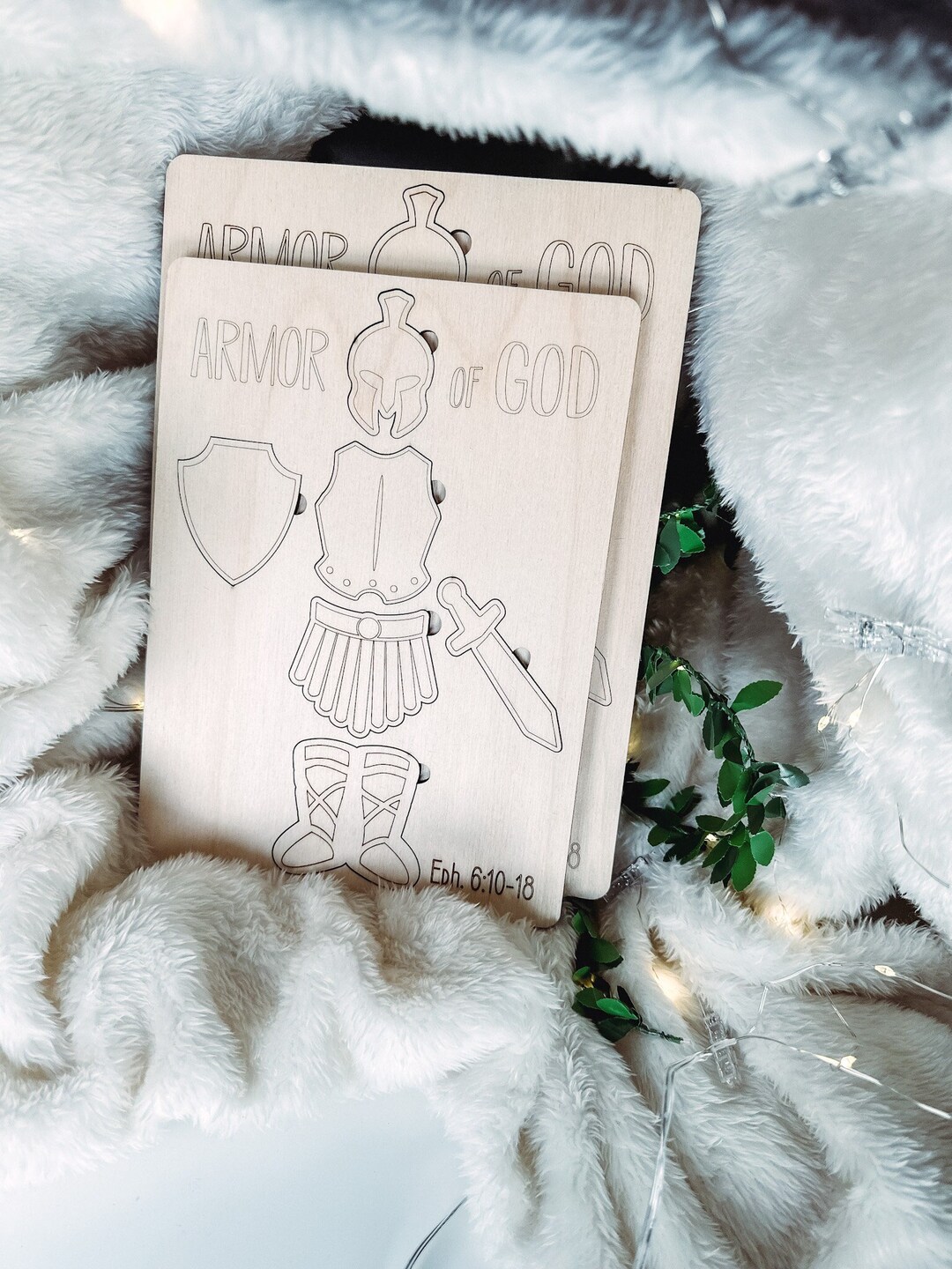 Armor of God Puzzle Wooden Bible Puzzle Ephesians 6 10 Wooden Puzzle ...