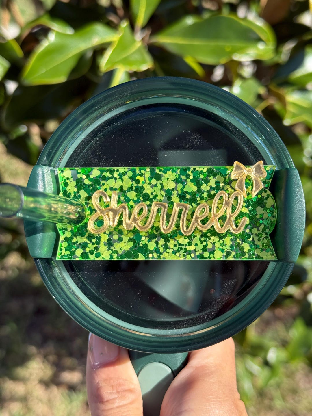 Coquette Bow Nameplate Shamrock H2.0 Stanley Tumbler Lid Topper ...