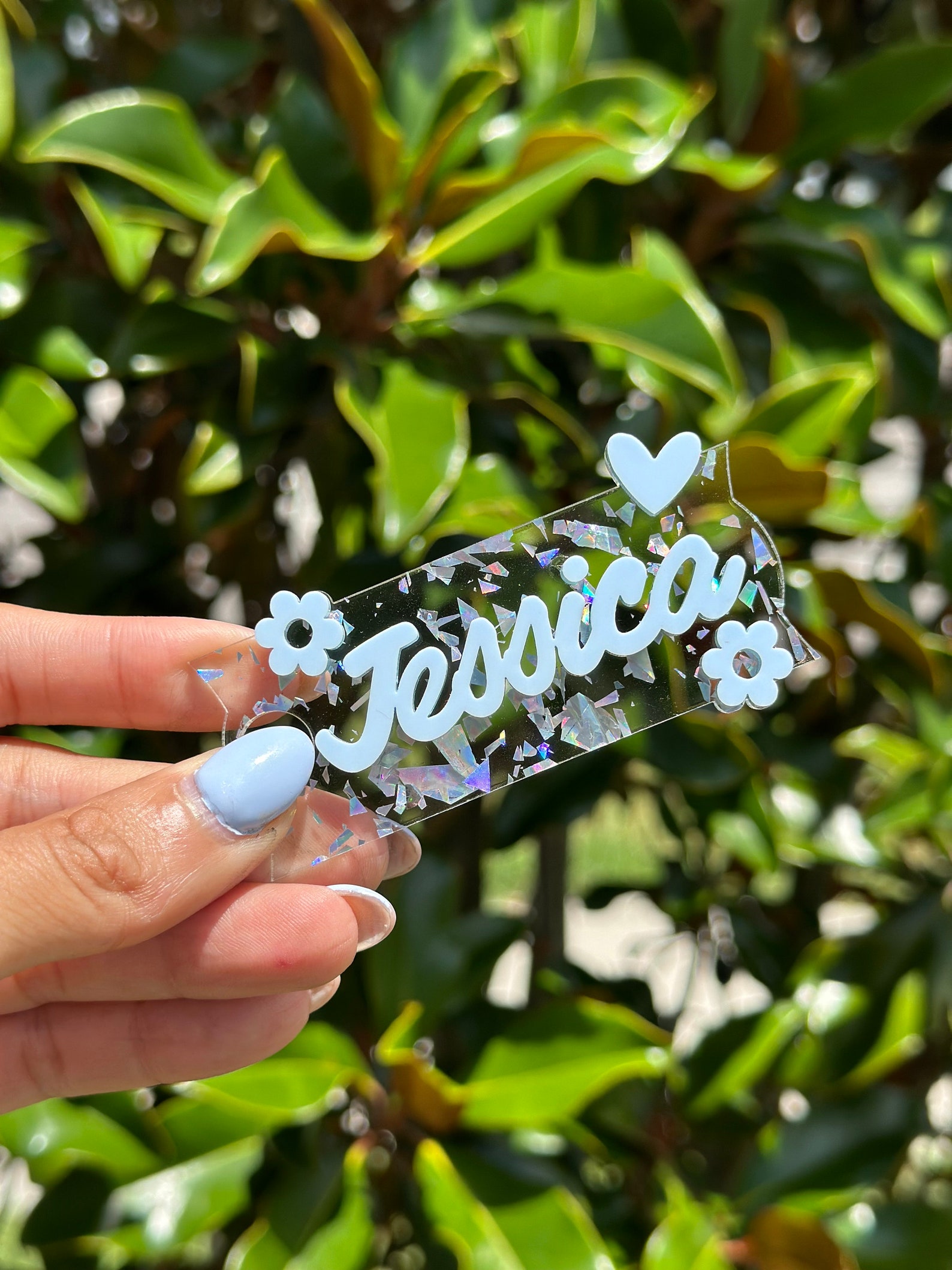 Daisy Name Tag Retro Flower Topper Name Plate Personalization Tumbler ...