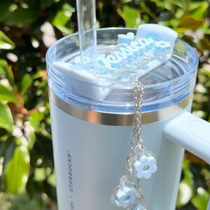 Daisy Name Tag Retro Flower Topper Name Plate Personalization Tumbler ...