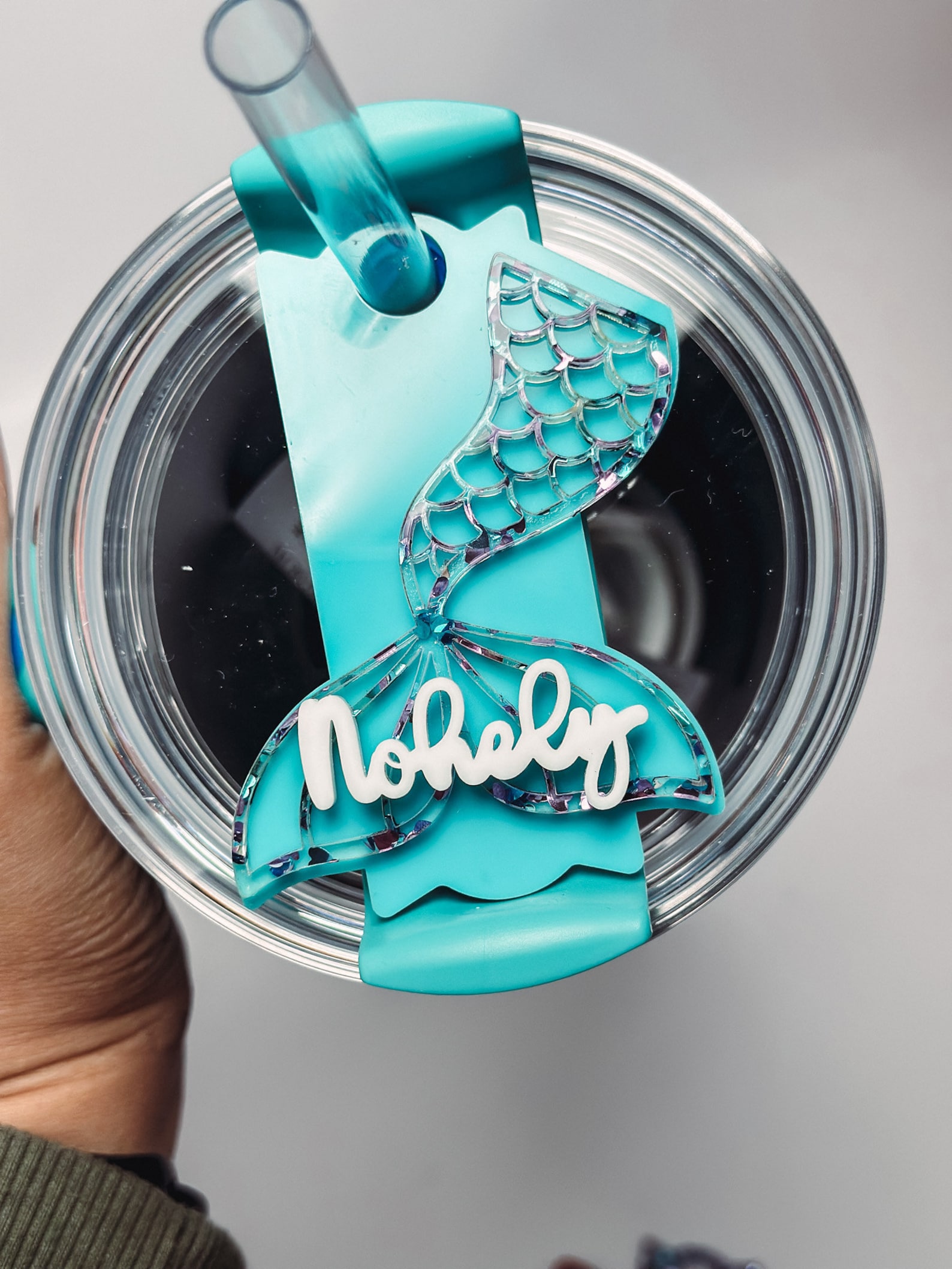 Personalized Tumbler Plate Mermaids Name Tag Accessory Custom Tumbler ...