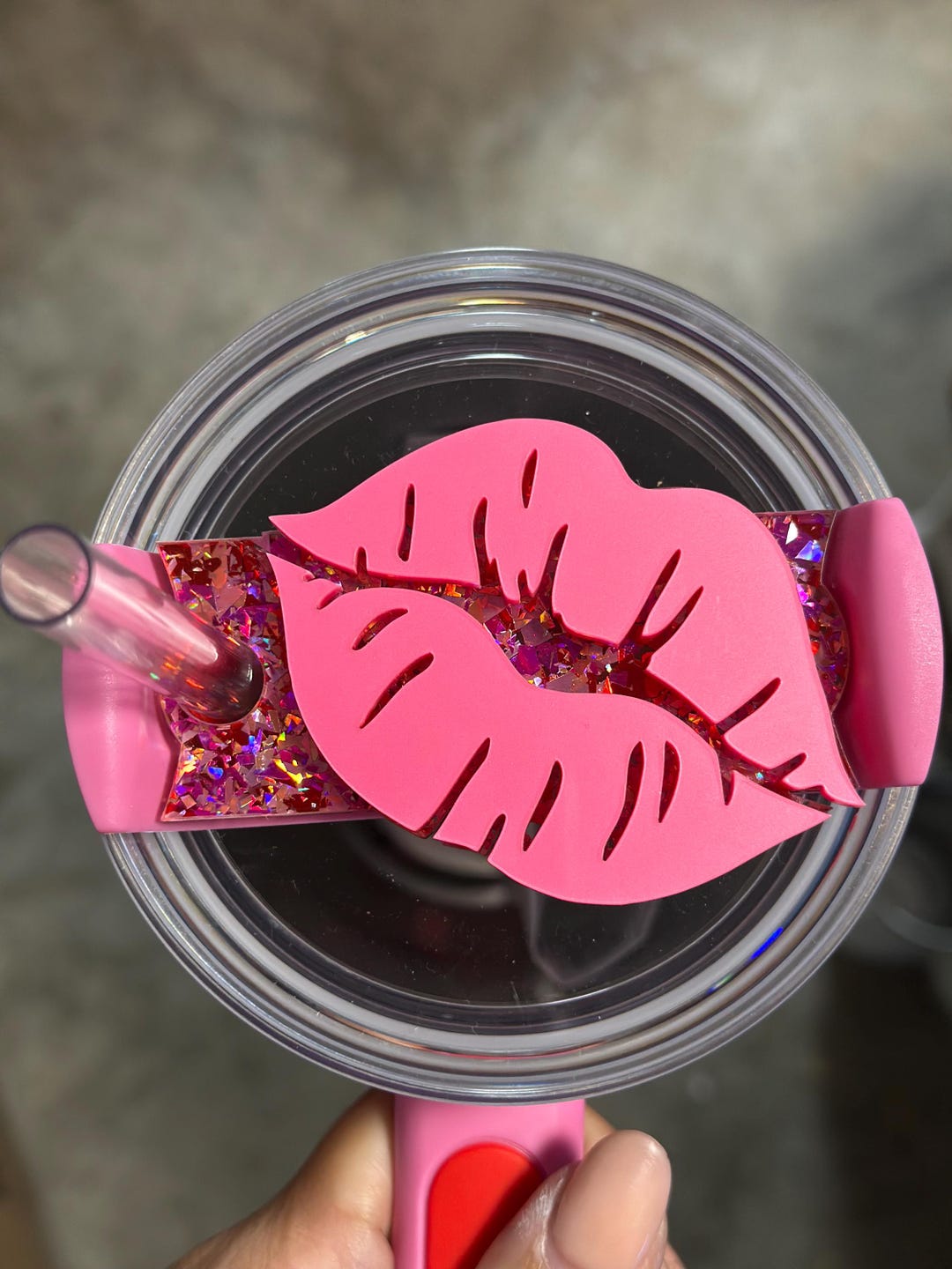 Lips Tumbler Topper Kiss Lips Stanley Topper Stanley Lid Topper ...